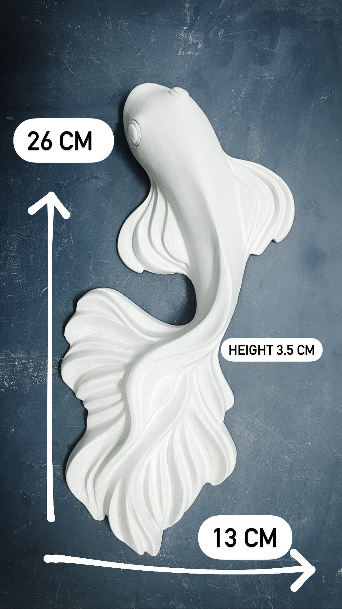 3 Unique Handmade Plaster Fish for the Interior - Etsy