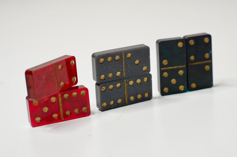 Exclusive Epoxy Resin Domino Set A Stylish Choice for Board Game ...