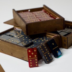 Exclusive Epoxy Resin Domino Set A Stylish Choice for Board Game ...