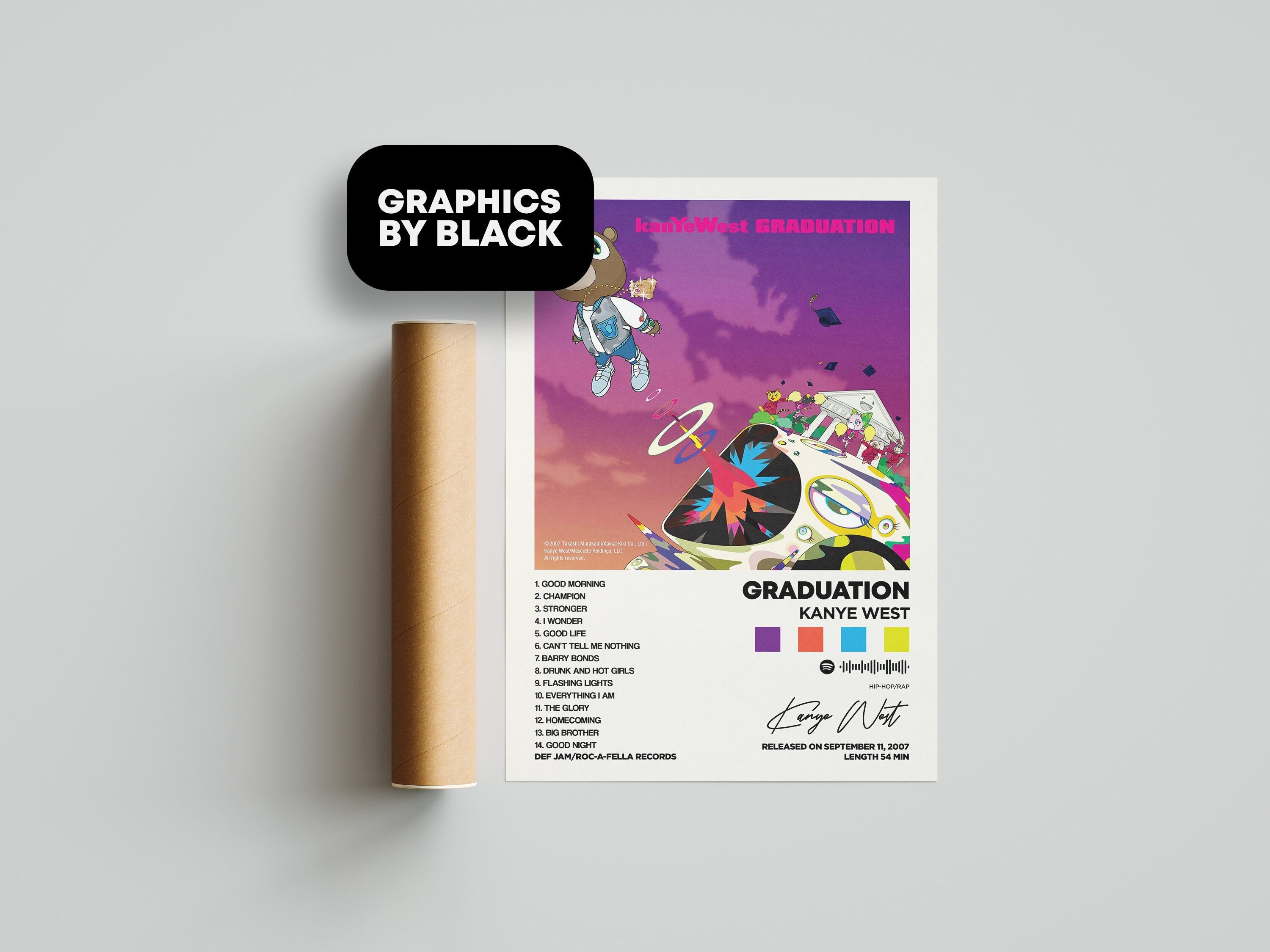 Kanye West Graduation Digital Album Art Poster Download - Etsy
