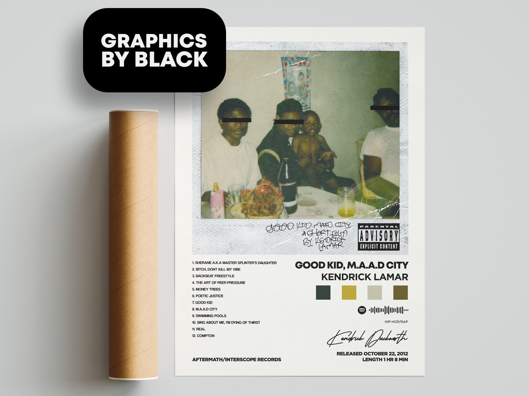 Kendrick Lamar Rappeur Américain Poster