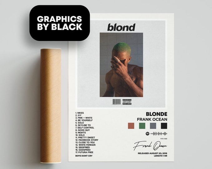 Frank Ocean Blonde Album Art Poster Download Custom Poster Home Decor