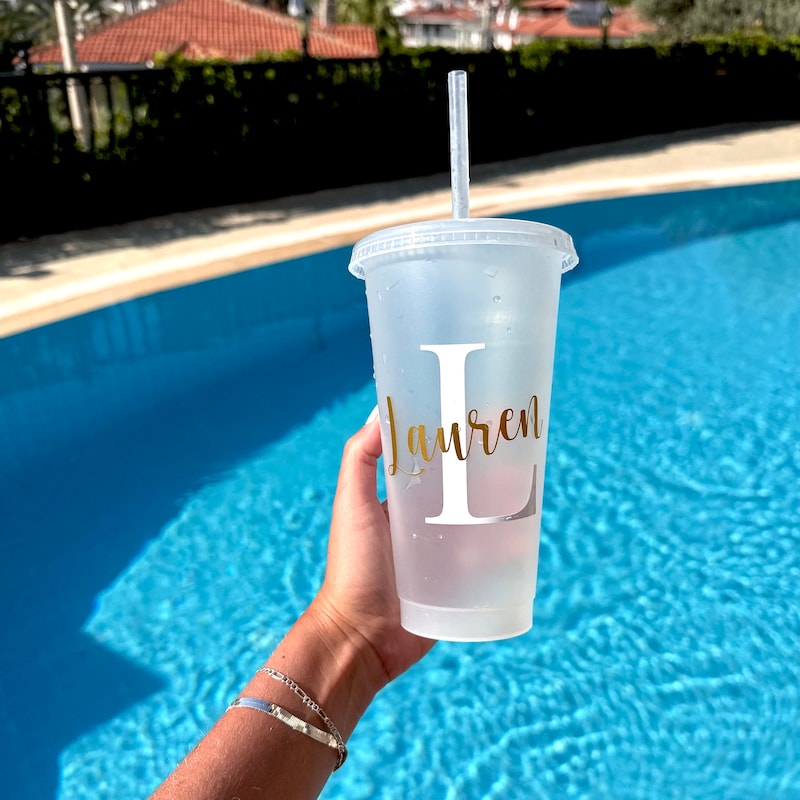 Clear Tumbler With Lid and Straw - Etsy