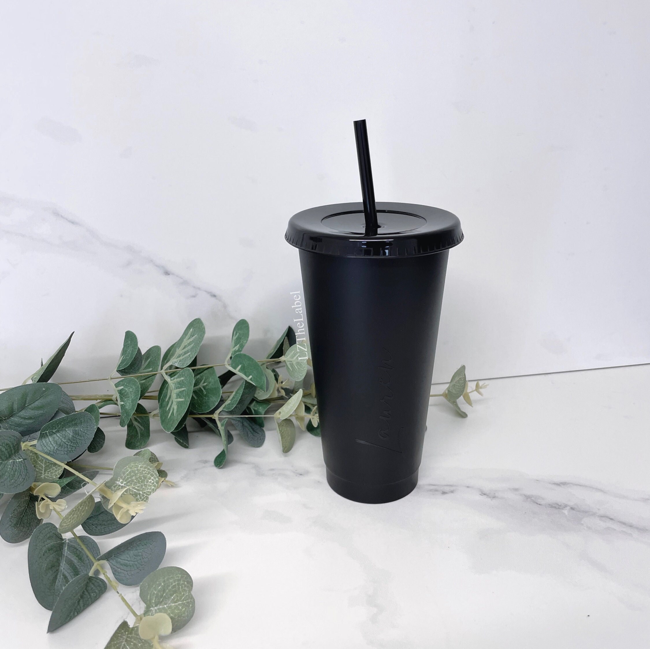 Personalised Black Matte Starbucks Style 24oz 710ml Cold Cup - Etsy