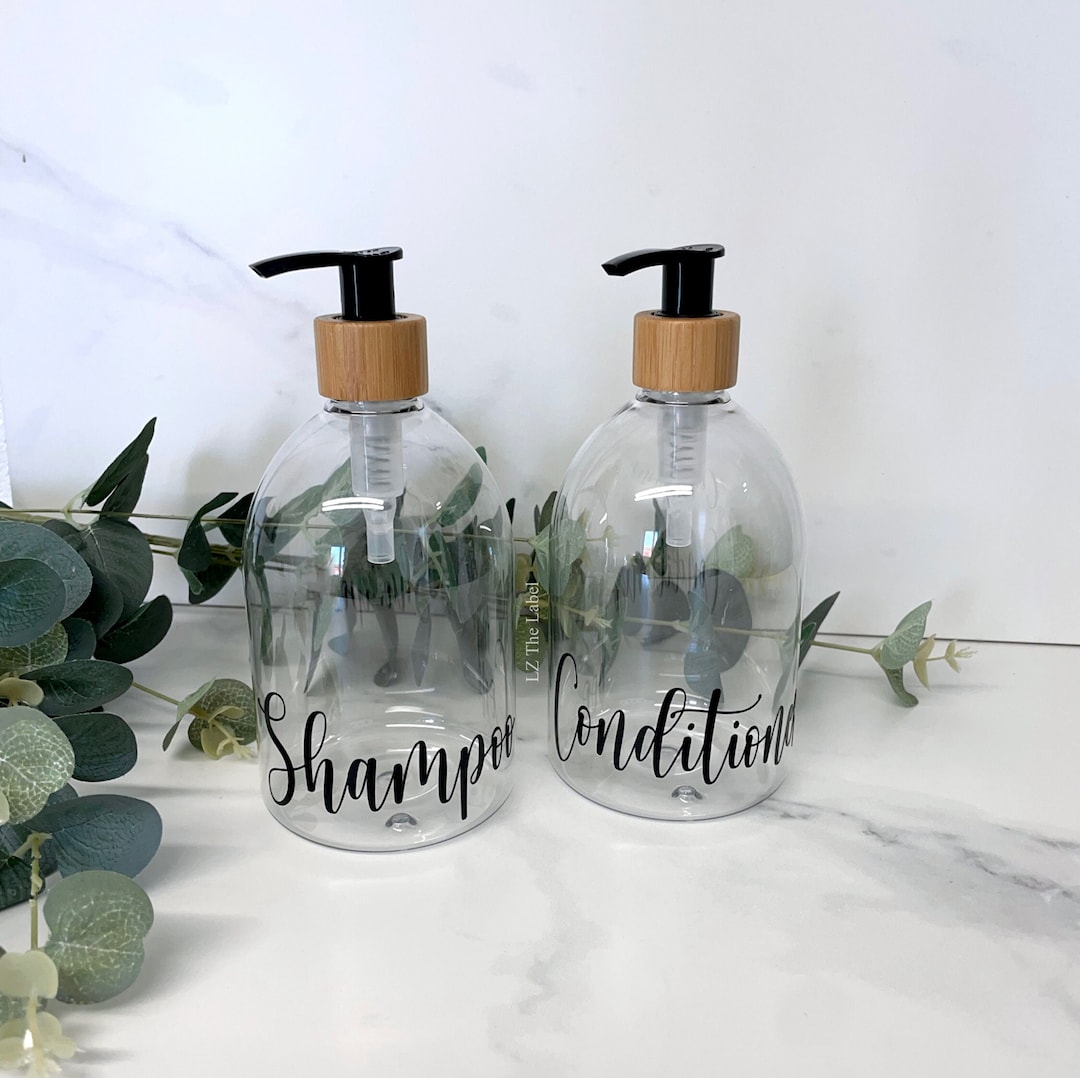 Personalised Clear Bell Shaped 500ml Plastic Bottle With Choice of Pump ...