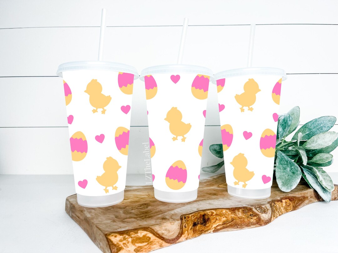 Easter Design Starbucks Style 24oz 710ml Cold Cup With Straw & Lid ...