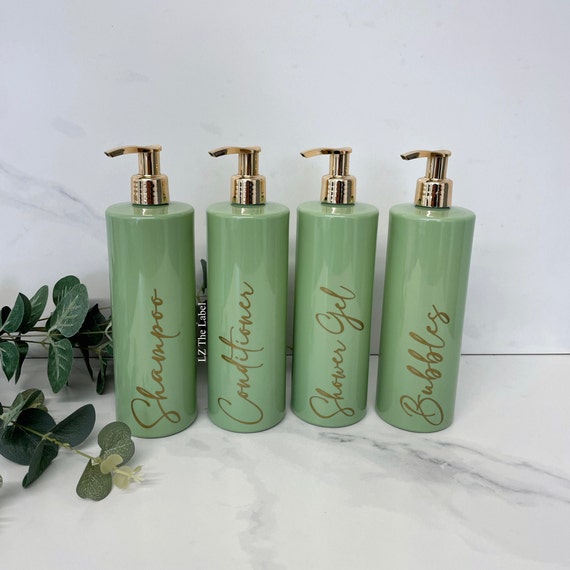 Personalised Sage Green 500ml Plastic Bottle With Pump / | Etsy