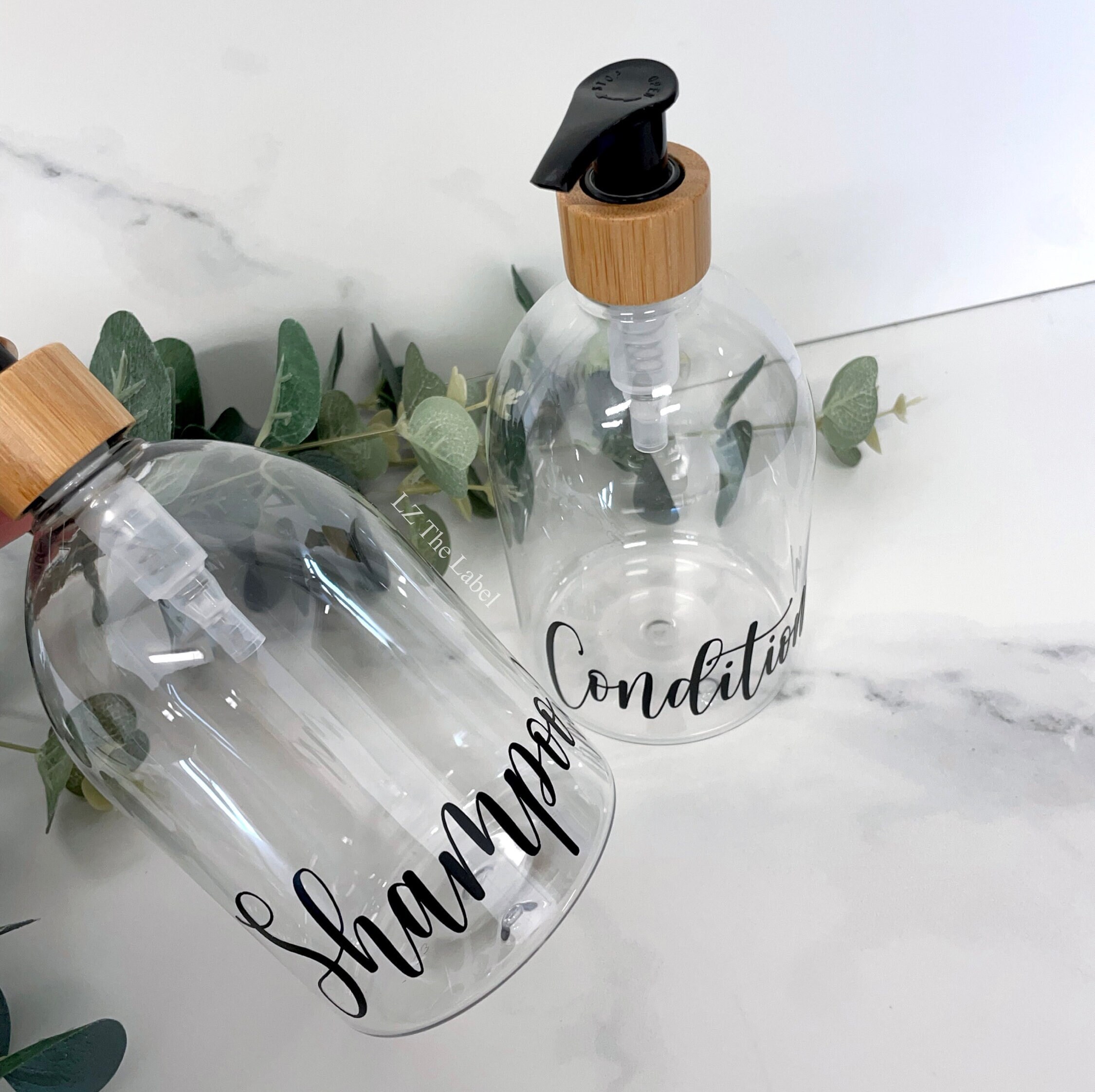 Personalised Clear Bell Shaped 500ml Plastic Bottle With Choice of Pump ...