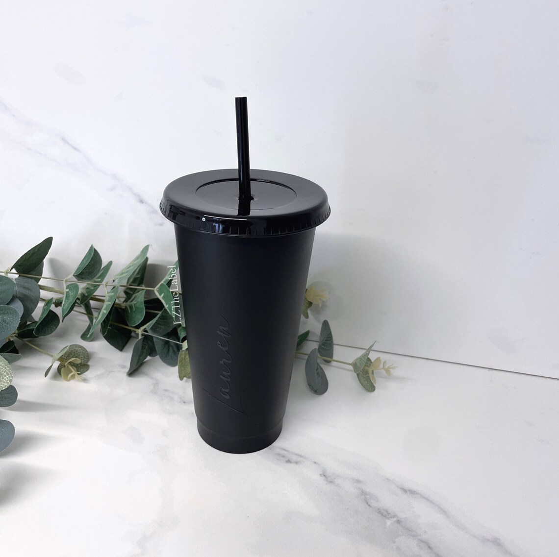 Personalised Black Matte Starbucks Style 24oz 710ml Cold Cup - Etsy