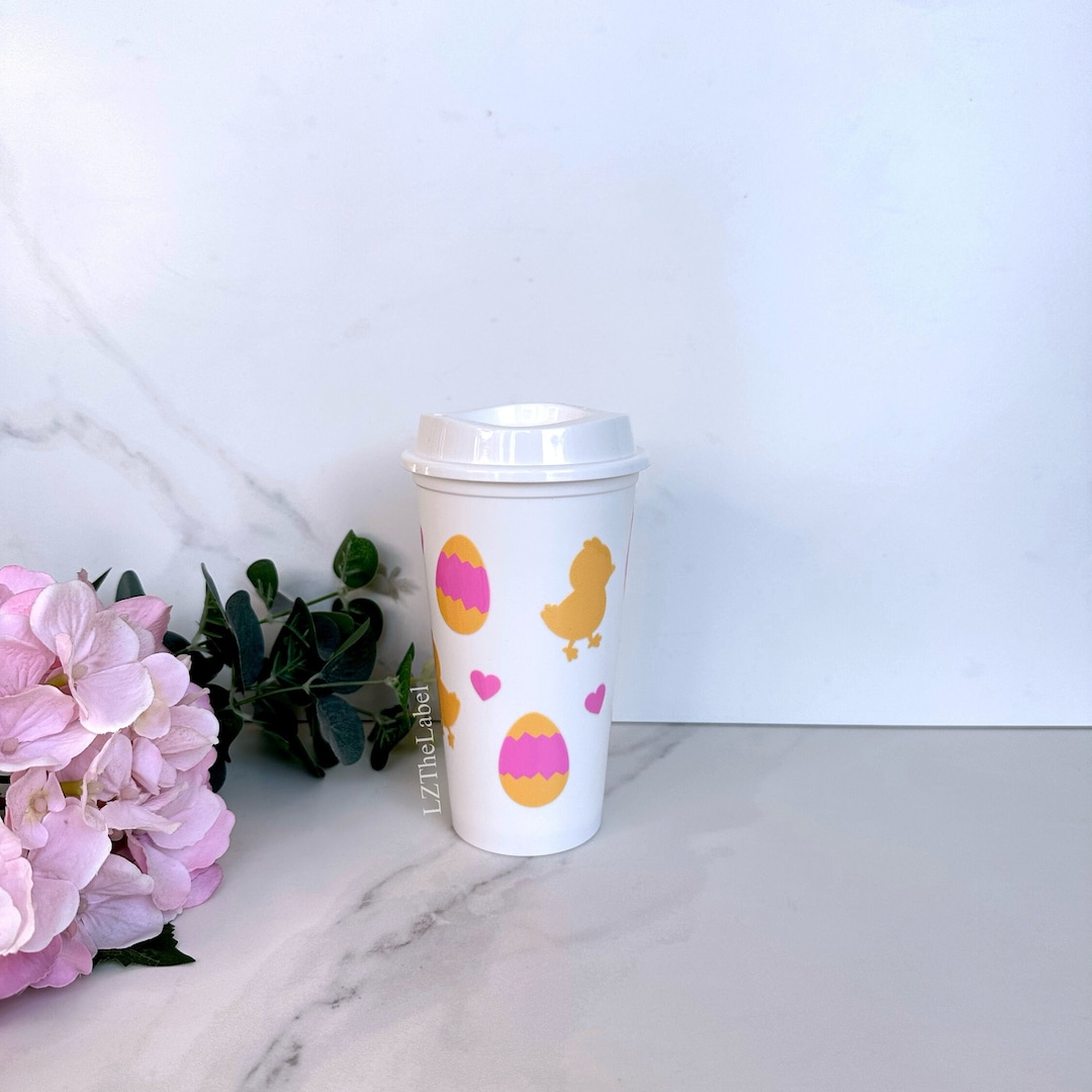Easter Design Starbucks Style 16oz 470ml Coffee Cup With Lid / Tumbler ...