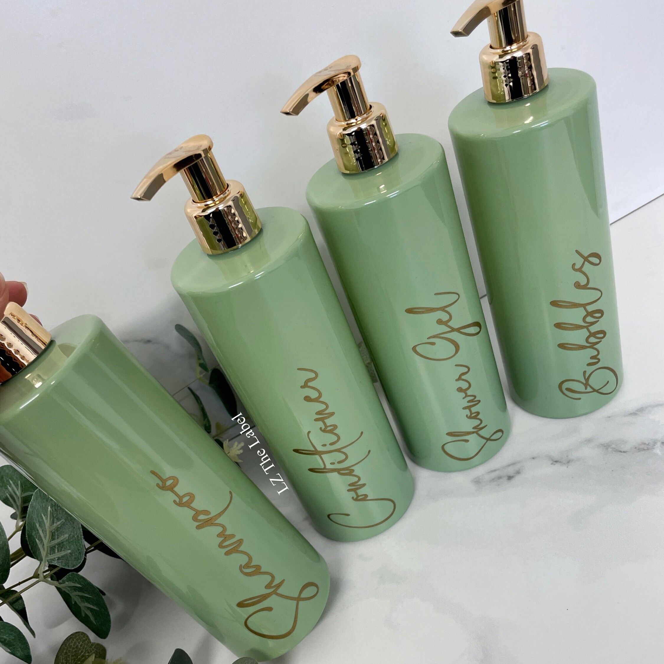 Personalised Sage Green 500ml Plastic Bottle With Pump / | Etsy