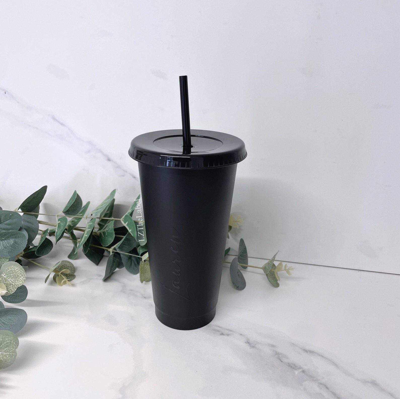 Personalised Black Matte Starbucks Style 24oz 710ml Cold Cup - Etsy