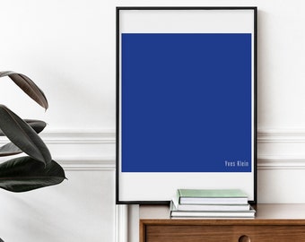 Yves Klein Blue Poster - Etsy