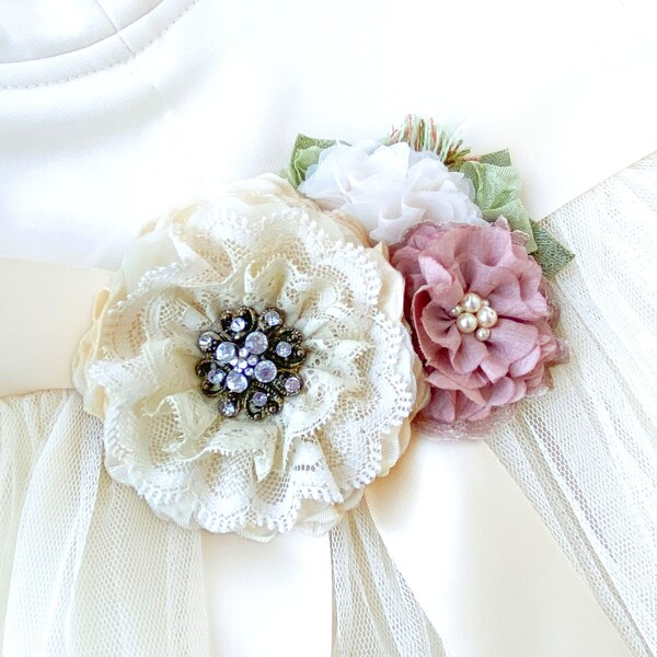 Floral Bridal Sash - Etsy