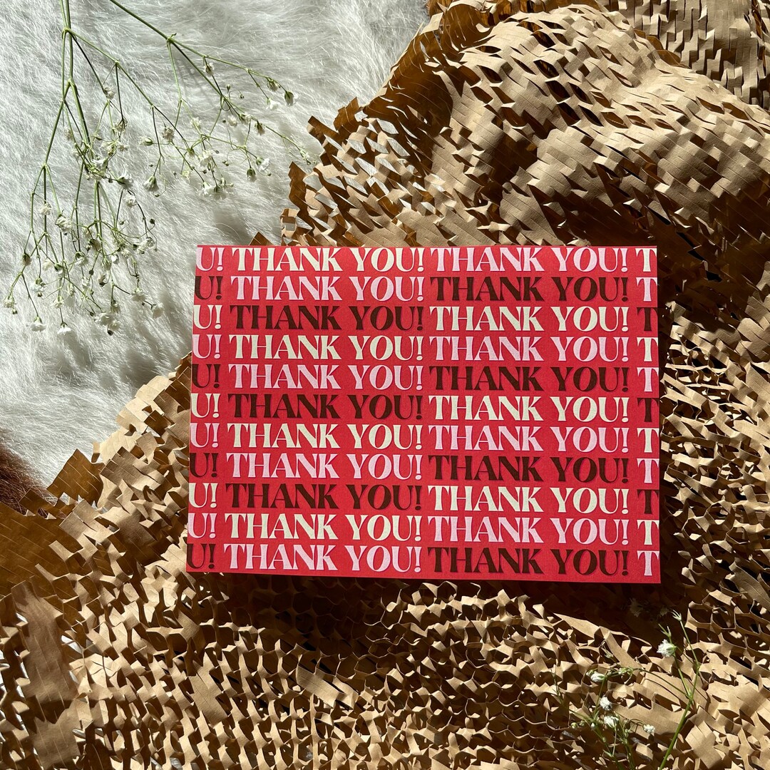 Repeated Thank You Post Cards Digital Download | 2-sided | Canva ...
