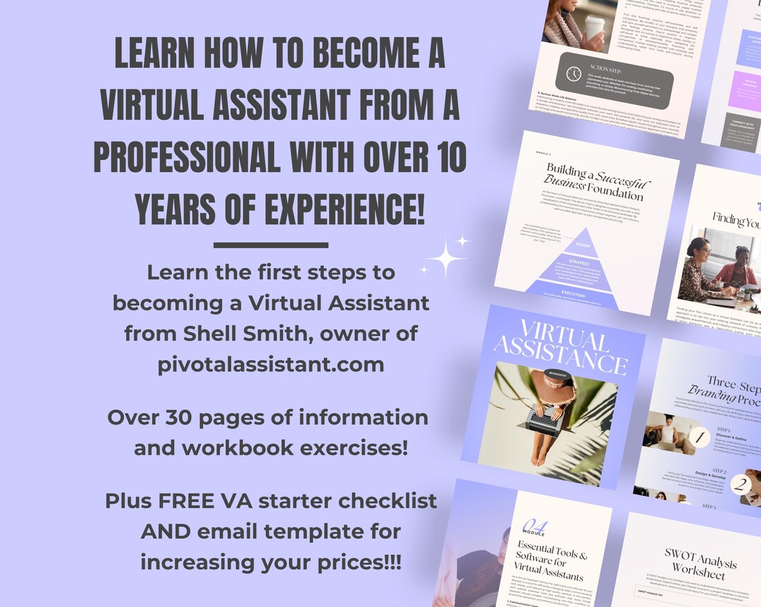 Become a Virtual Assistant - Learn From a Pro! Fillable Ebook ...
