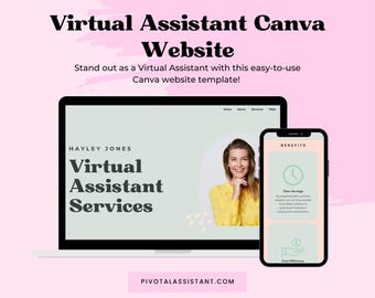 Virtual Assistant Canva Website Template - Etsy