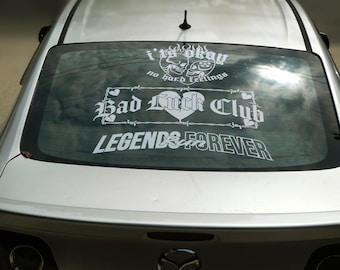 Lucky & Blessed V2 Windshield Rear Window Decal Car Sticker Banner JDM ...