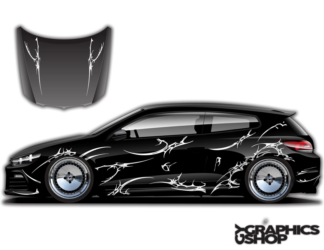 Tsuta Livery+ Hood Left and Right Sides Custom Racing Decals Drift ...