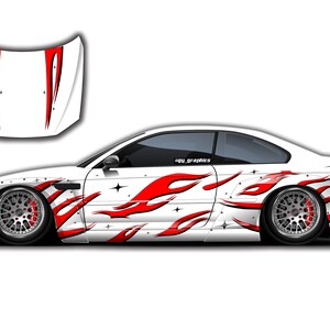 ENJOU- Livery Left and Right Sides Custom Racing Decals Drift Racing ...