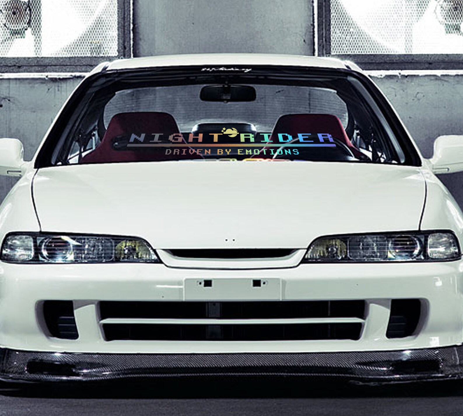 Night Rider Windshield Decal Car Sticker Banner JDM Vinyl Graphics ...