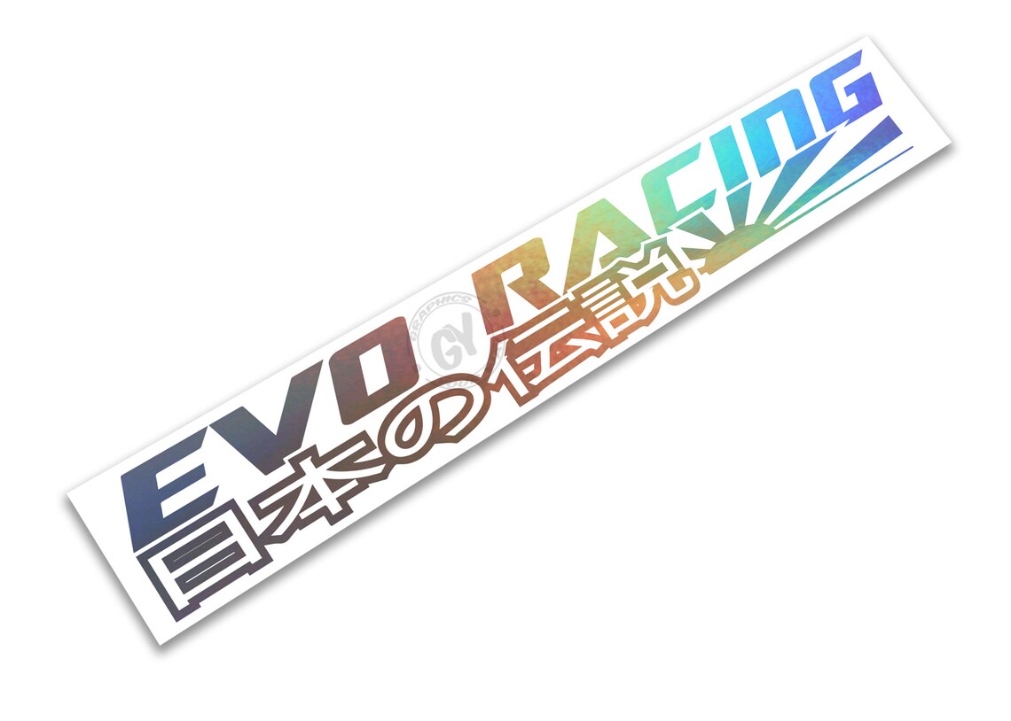 Evo Racing Windshield Decal Car Sticker Banner JDM Vinyl - Etsy