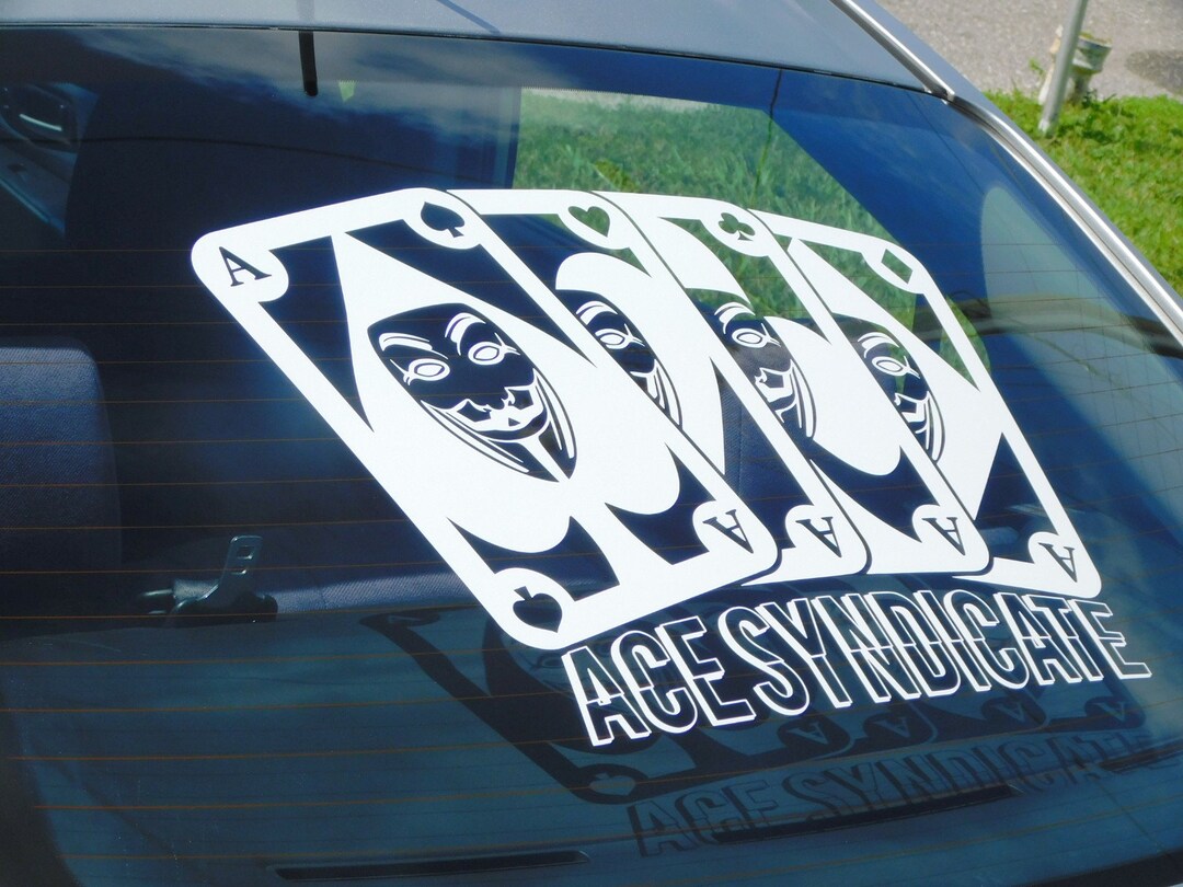 Ace Syndicate Windshield Rear Window Decal Car Sticker Banner JDM Vinyl ...