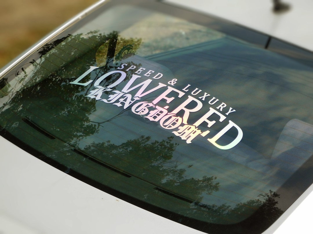Lowered Kingdom L&S Windshield Rear Window Decal Car Sticker Banner JDM ...