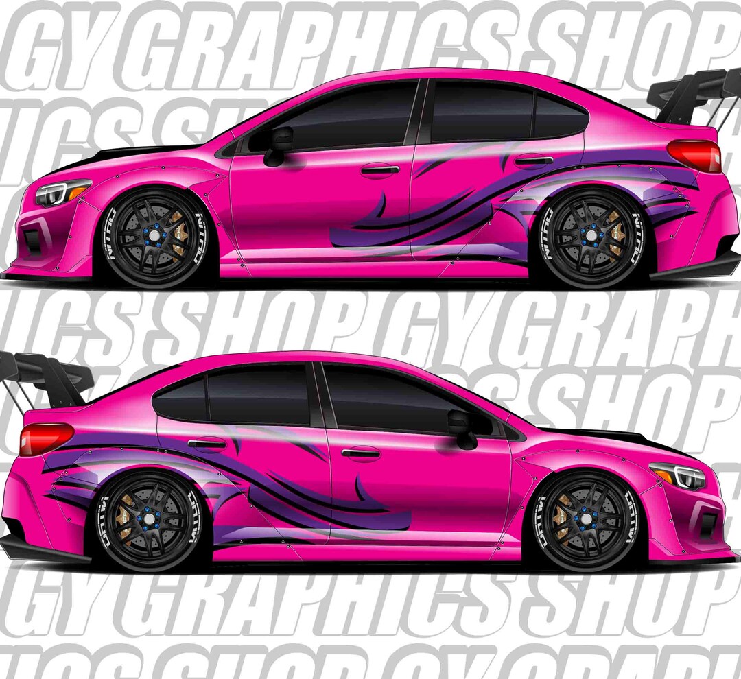 KANTAN- Livery Left and Right Sides Custom Racing Decals Drift Racing ...