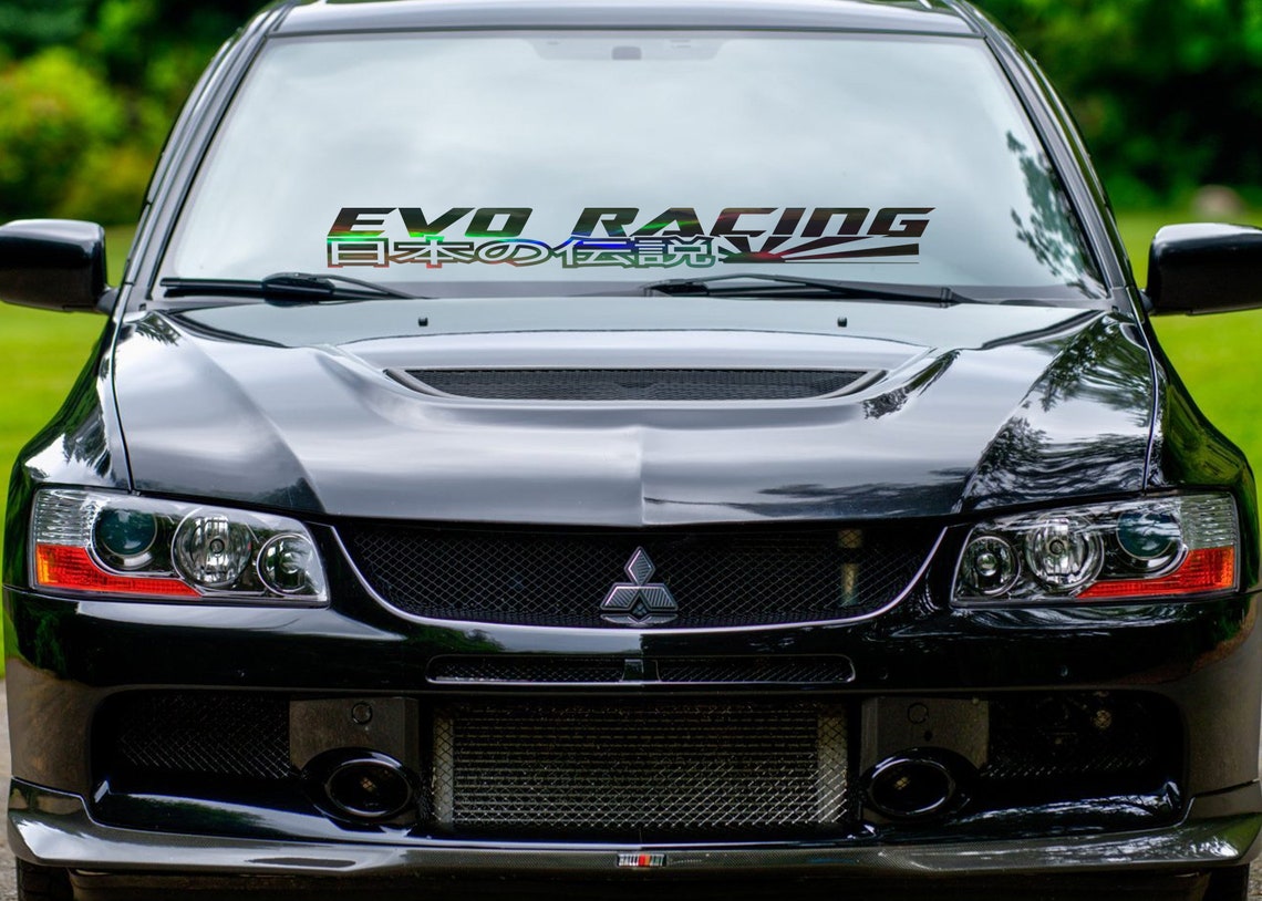 Evo Racing Windshield Decal Car Sticker Banner JDM Vinyl | Etsy