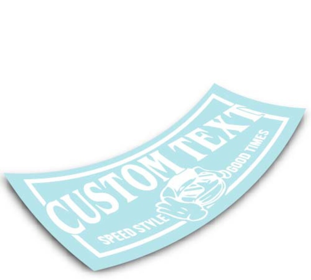 Custom Text + Speed Style Banner Windshield Rear Window Decal Car ...