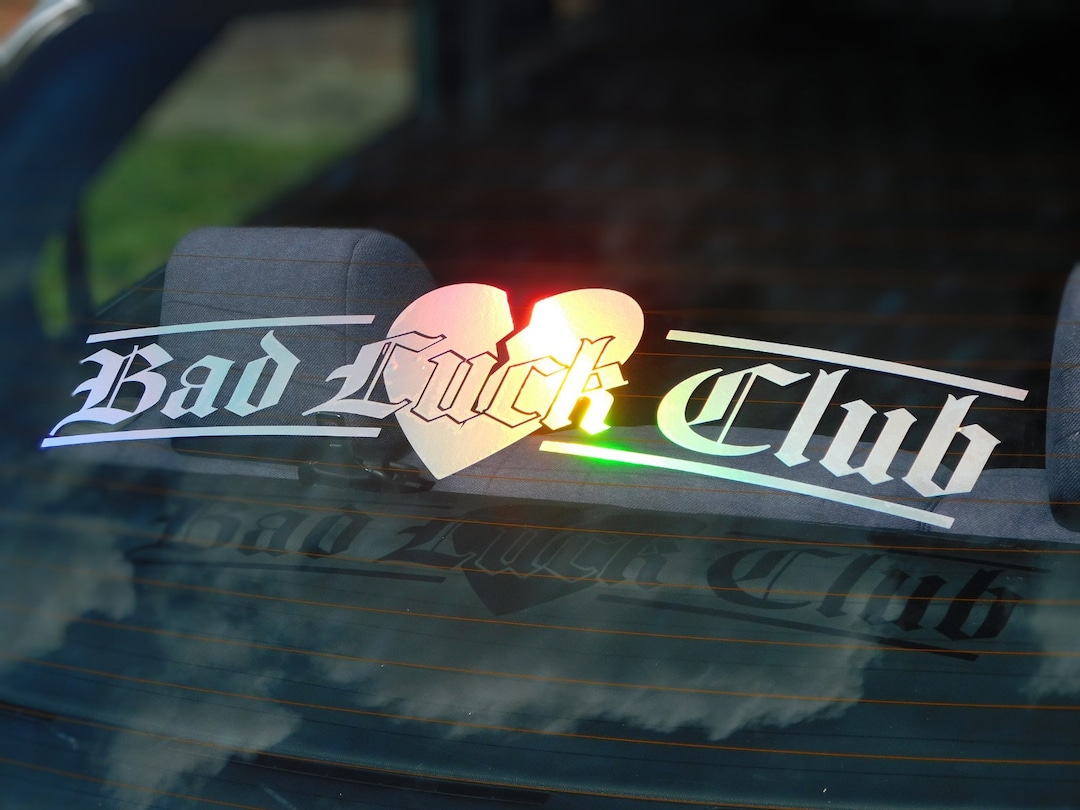 Bad Luck Club Windshield Rear Window Decal Car Sticker Banner JDM Vinyl ...