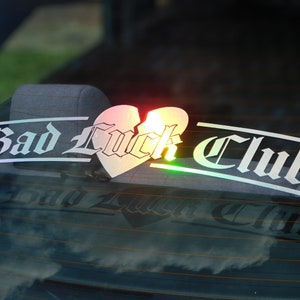 Bad Luck Club Windshield Rear Window Decal Car Sticker Banner - Etsy