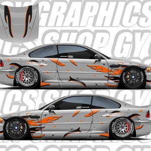 HOCHIZORA Livery Left and Right Sides Custom Racing Decals Drift Racing ...