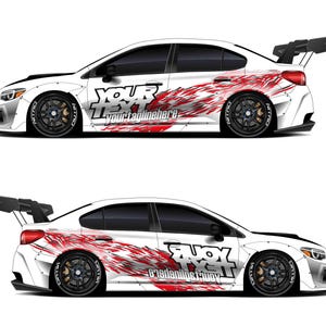 Blade of Fire Livery Left and Right Sides Custom Racing Decals Drift ...