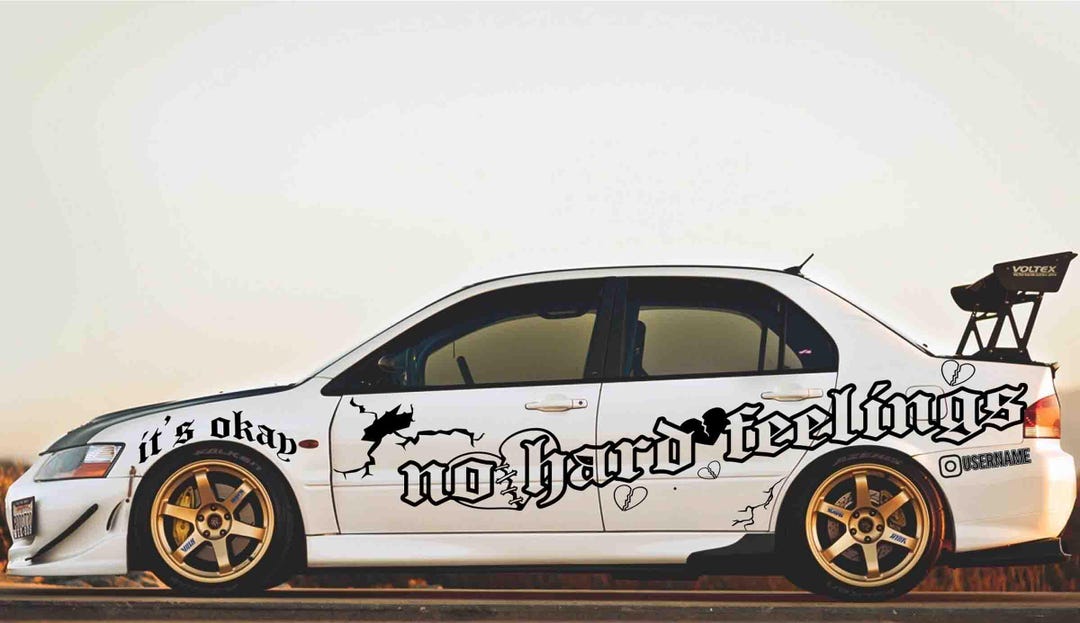 No Hard Feelings Livery Left and Right Sides Custom Racing Decals Drift ...
