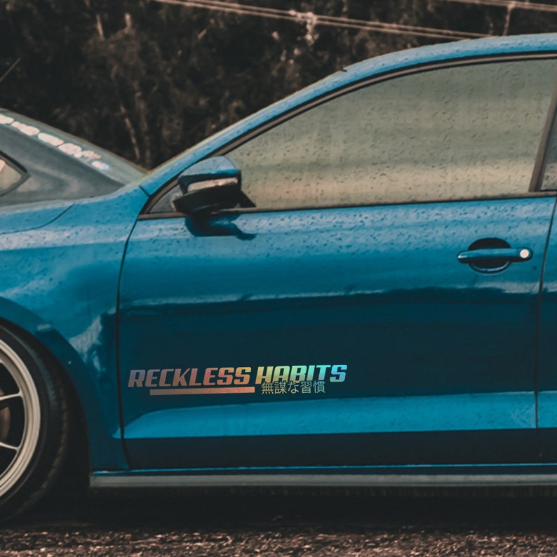 Reckless Habits Windshield Decal Car Sticker Banner JDM Vinyl | Etsy