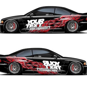 Blade of Fire Livery Left and Right Sides Custom Racing Decals Drift ...
