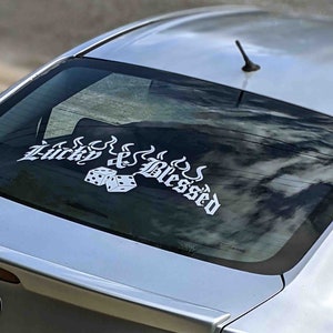 Lucky & Blessed Dize Windshield Rear Window Decal Car Sticker Banner ...