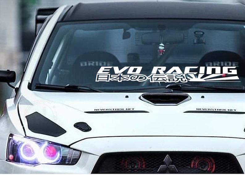 Evo Racing Windshield Decal Car Sticker Banner JDM Vinyl - Etsy