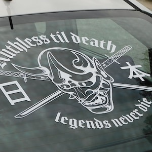 Ruthless Til Death Windshield Rear Window Decal Car Sticker Banner JDM ...
