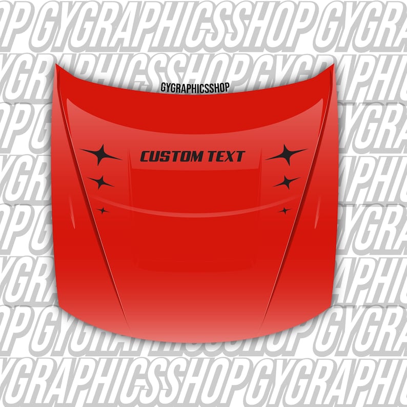 4 Point Stars Livery Hood Custom Racing Decals Drift Racing Door Banner ...