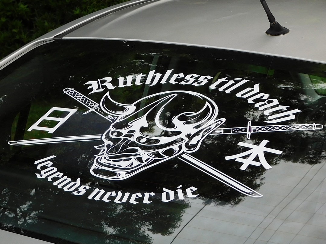 Ruthless Til Death Windshield Rear Window Decal Car Sticker Banner JDM Vinyl Graphics Stance Kanji KDM Etsy UK