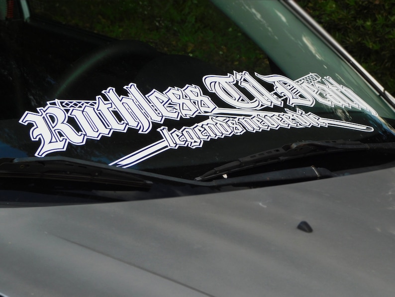 Ruthless Til Death Legends Never Die Windshield Rear Window Decal Car ...