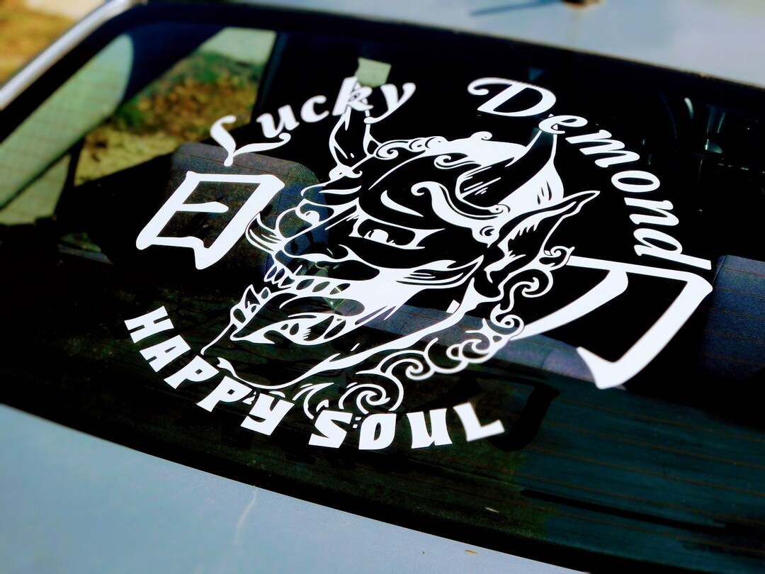 Lucky Demond V2 Windshield Rear Window Decal Car Sticker Banner JDM ...