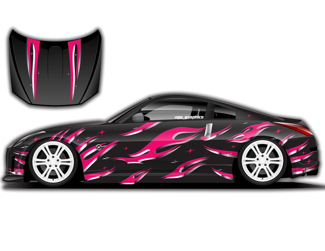 ENJOU- Livery Left and Right Sides Custom Racing Decals Drift Racing ...