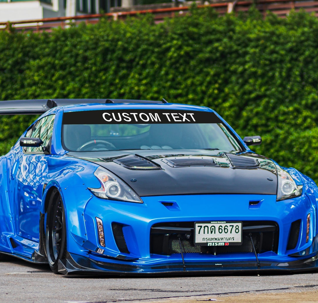 Custom Text Windshield Sun Visor Decal JDM Stance Car Sticker Banner ...