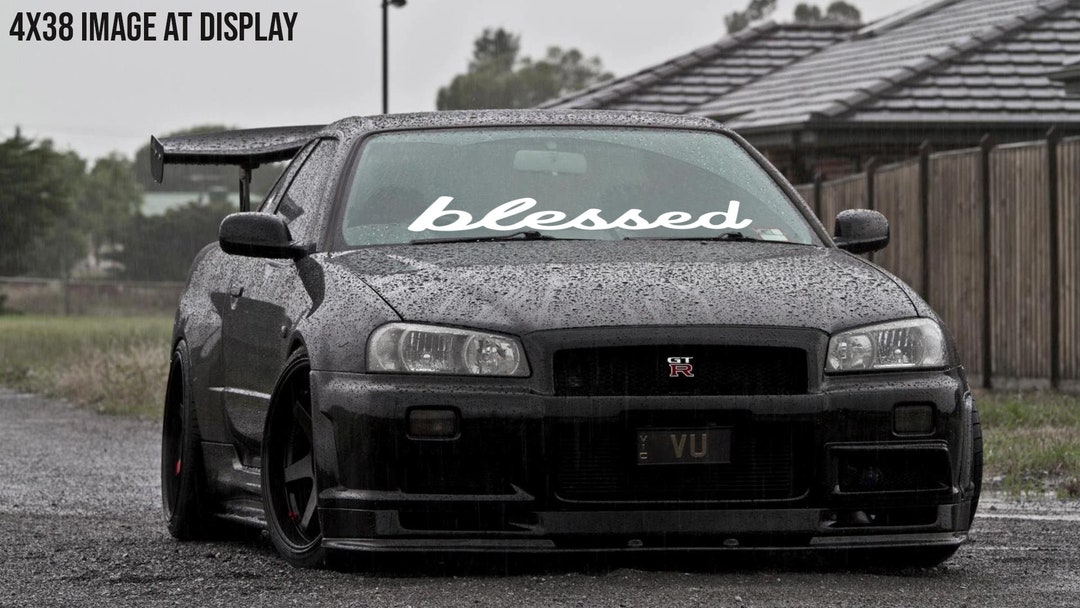Blessed Windshield Decal Car Sticker Banner JDM Vinyl Graphics Stance ...