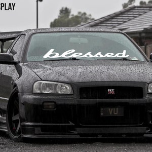 Blessed Windshield Decal Car Sticker Banner JDM Vinyl Graphics Stance ...
