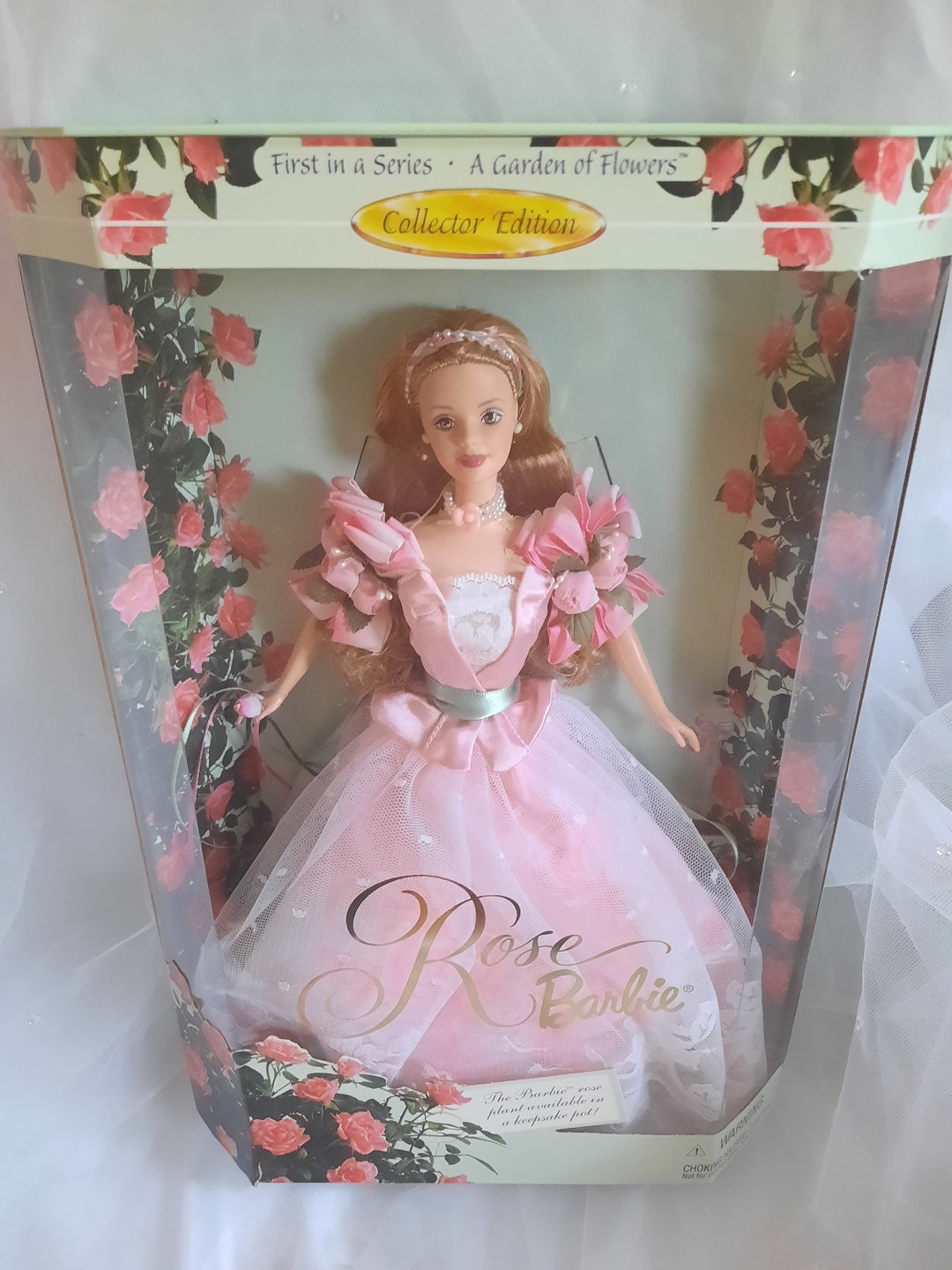 Rose Barbie First in Series A Garden of Flowers, Collector Edition ...